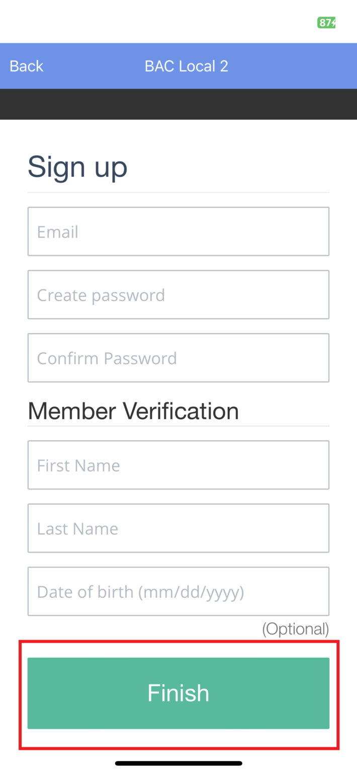 Signing Up – UnionConnect