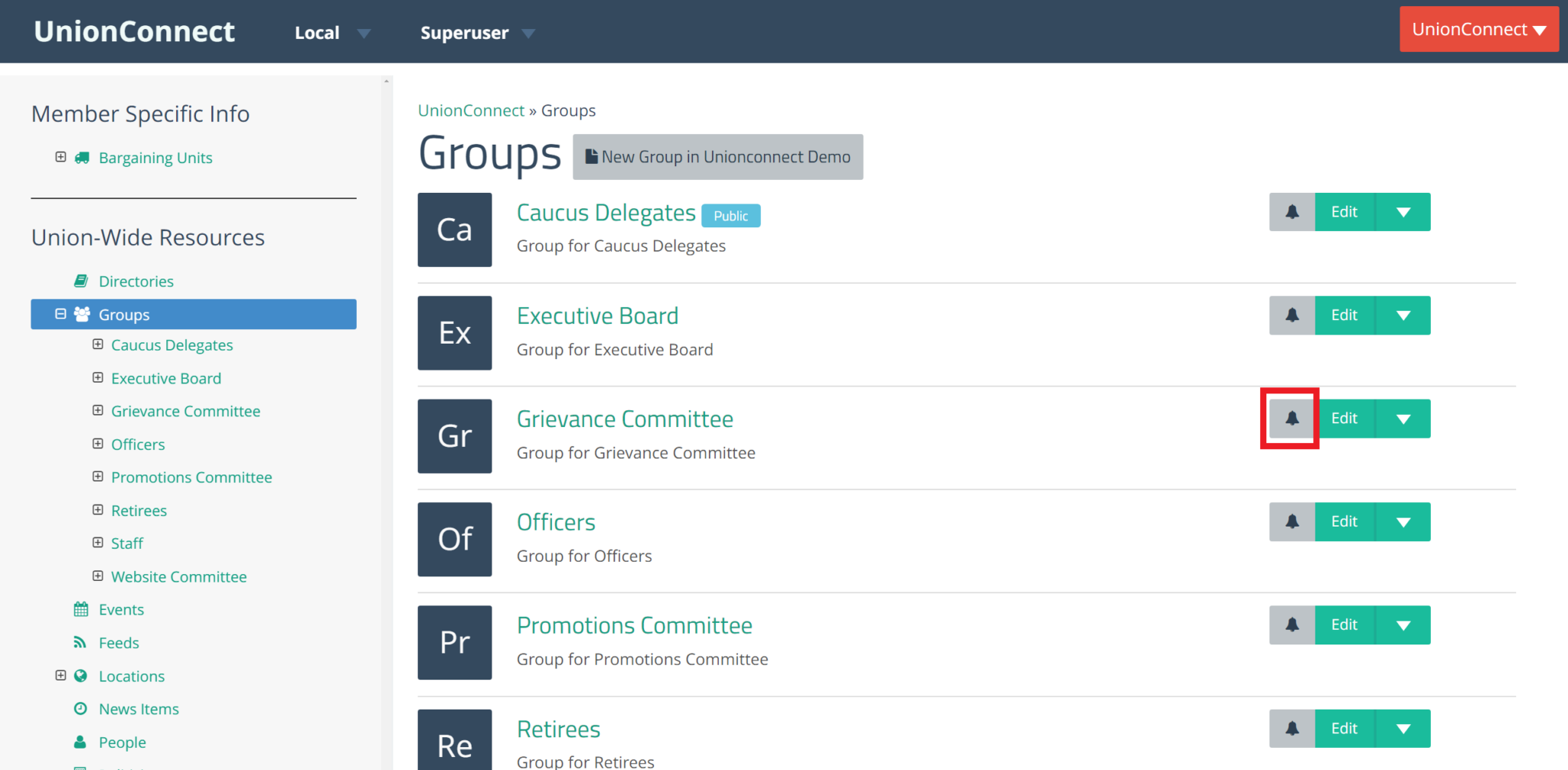 Send Push Notification to Group of Members – UnionConnect